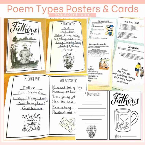 Fun Fathers Day Activities Poem Writing & Cards