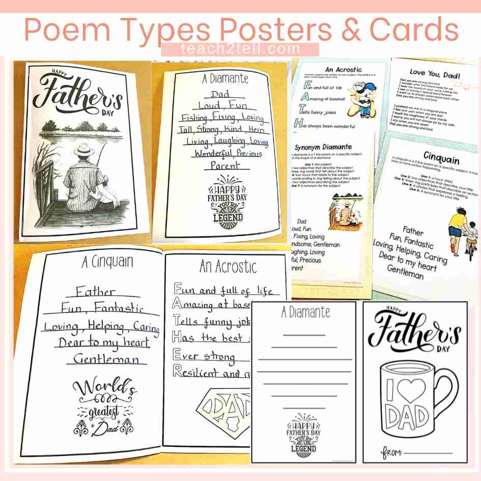 Fun Fathers Day Activities Poem Writing & Cards