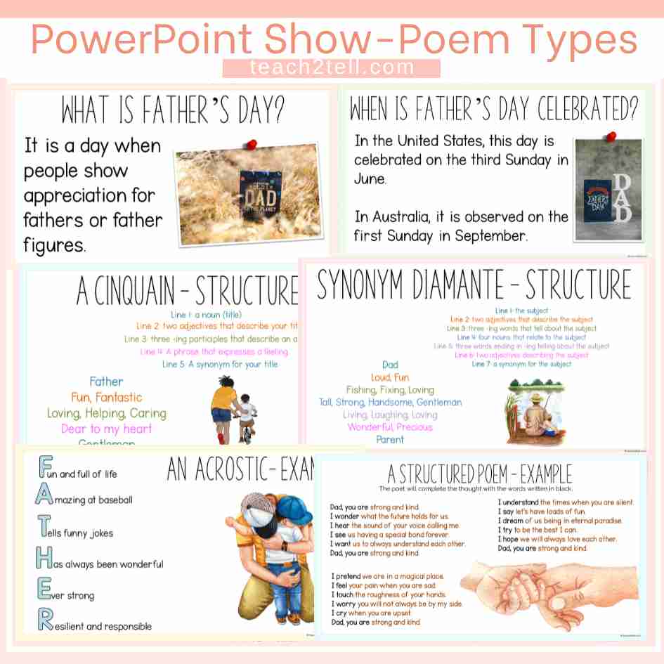 Fun Fathers Day Activities Poem Writing & Cards