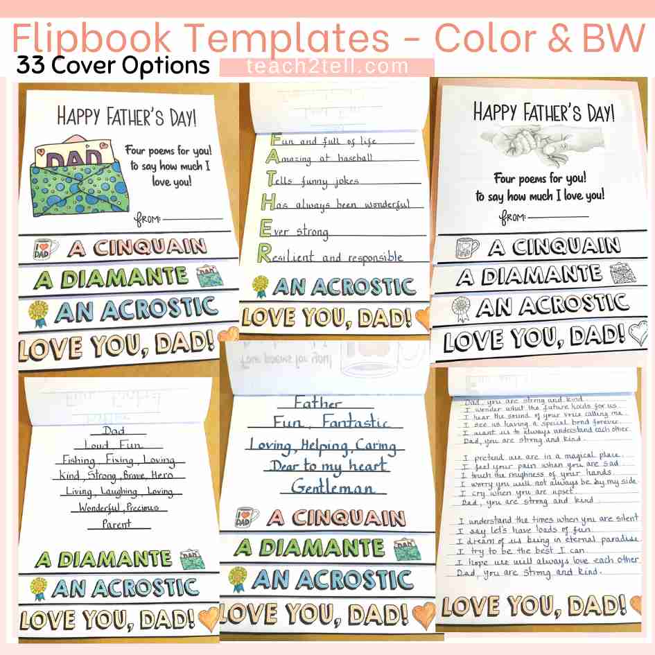 Fun Fathers Day Activities Poem Writing & Cards