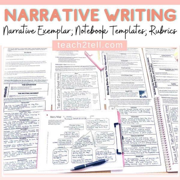 Narrative Writing Interactive Notebook 7 Engaging Story Elements