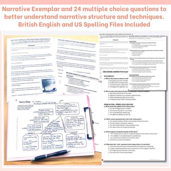 Narrative Writing Interactive Notebook 7 Engaging Story Elements