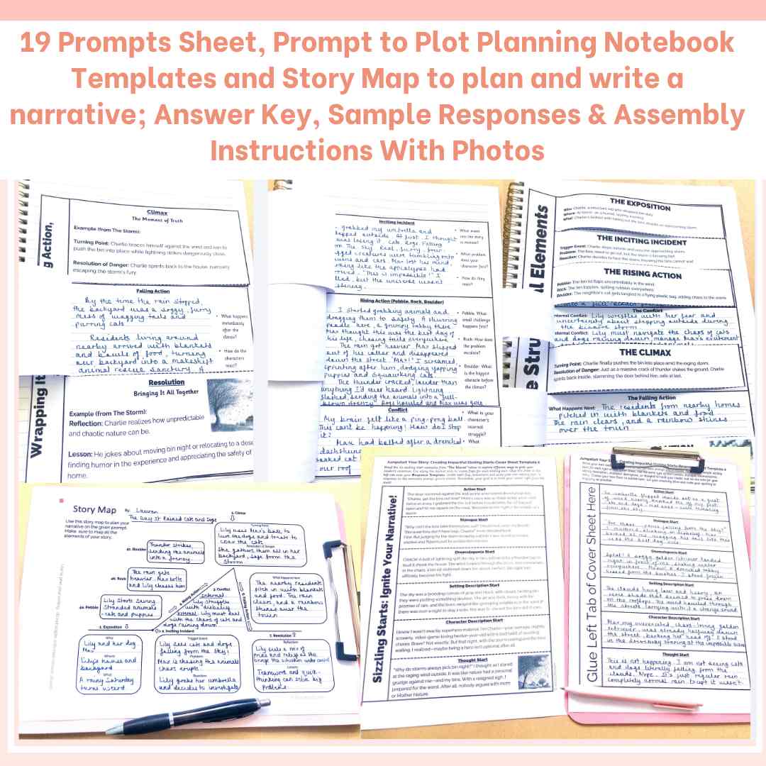 Narrative Writing Interactive Notebook 7 Engaging Story Elements