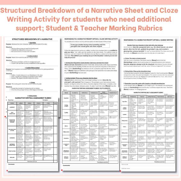Narrative Writing Interactive Notebook 7 Engaging Story Elements