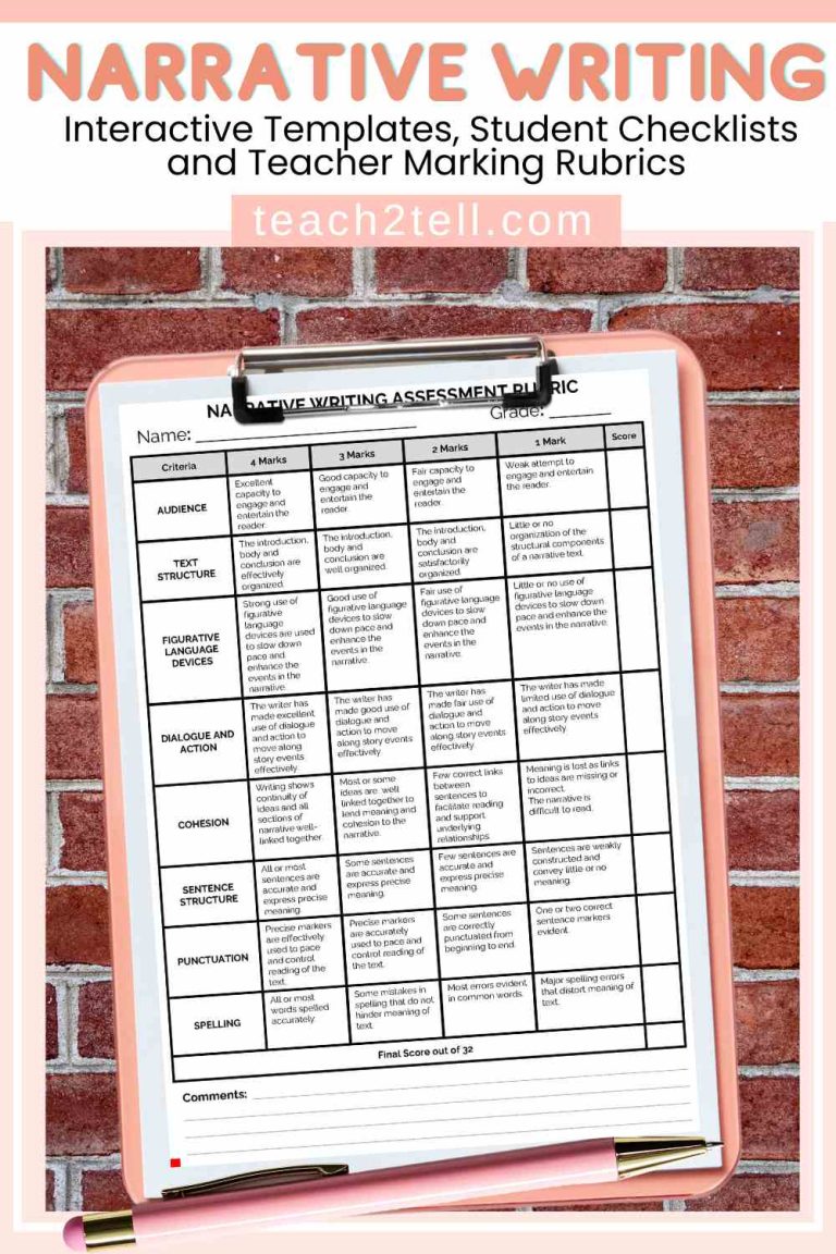 Free Interactive Narrative Writing Notebook for Educators