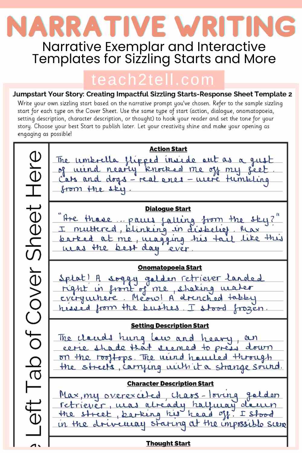 Free Interactive Narrative Writing Notebook for Educators