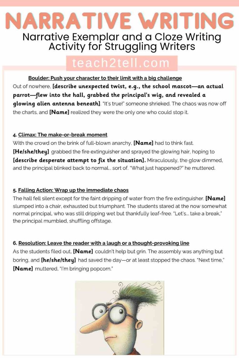 Free Interactive Narrative Writing Notebook for Educators