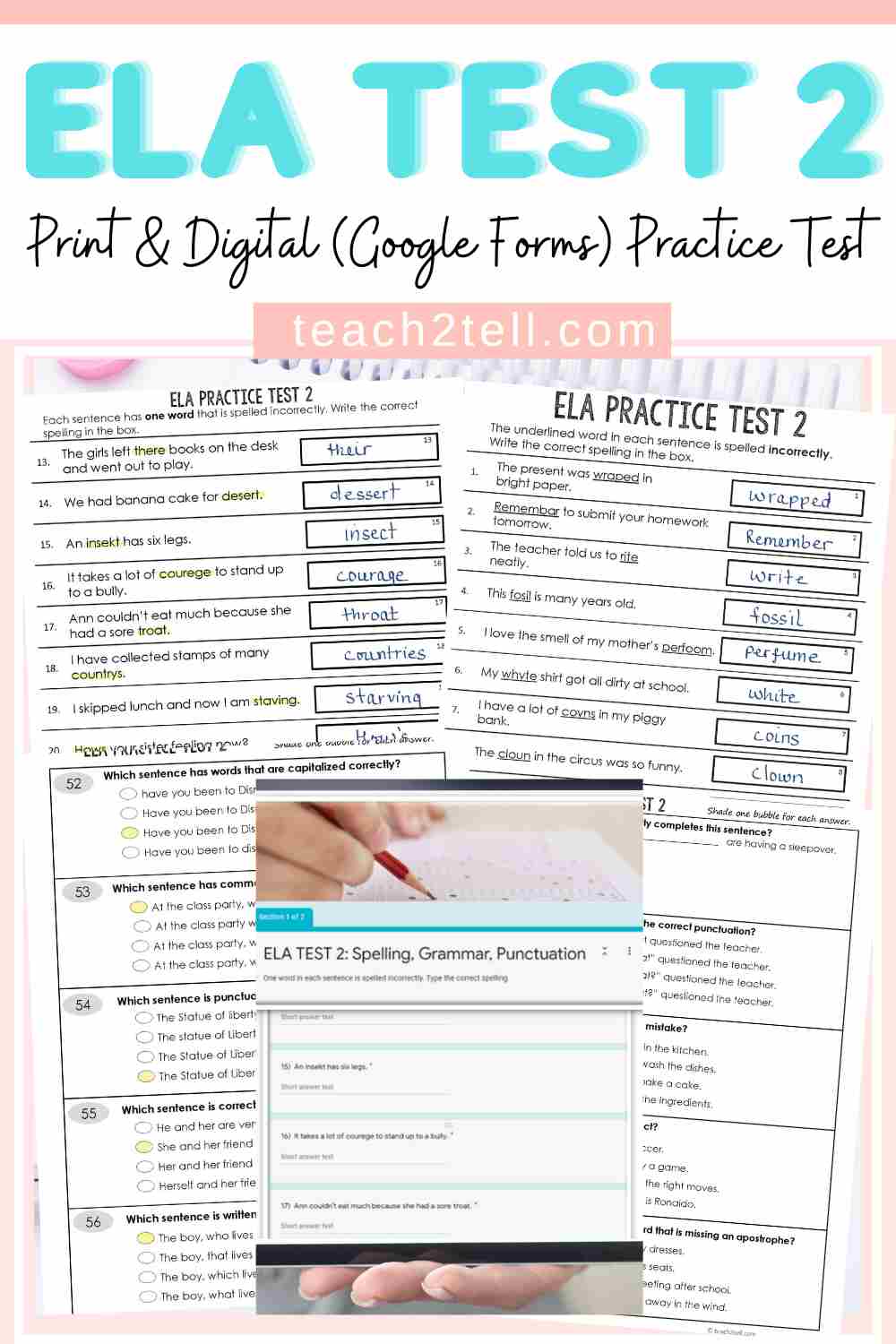 ELA Practice Test Free For 3rd, 4th, and 5th Grade - Classroom Freebies