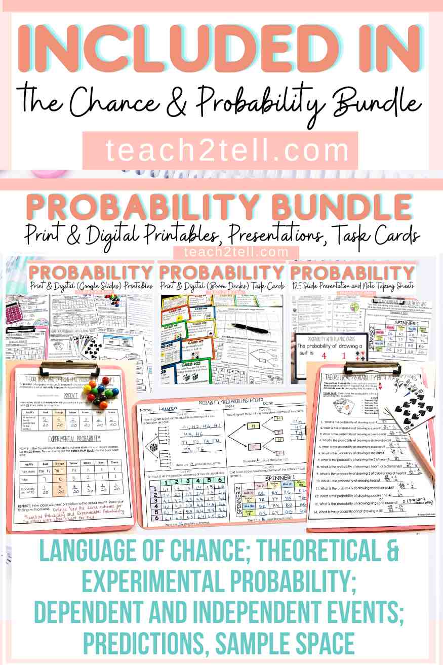 Theoretical Probability with Dice Activity – 32 Task Cards