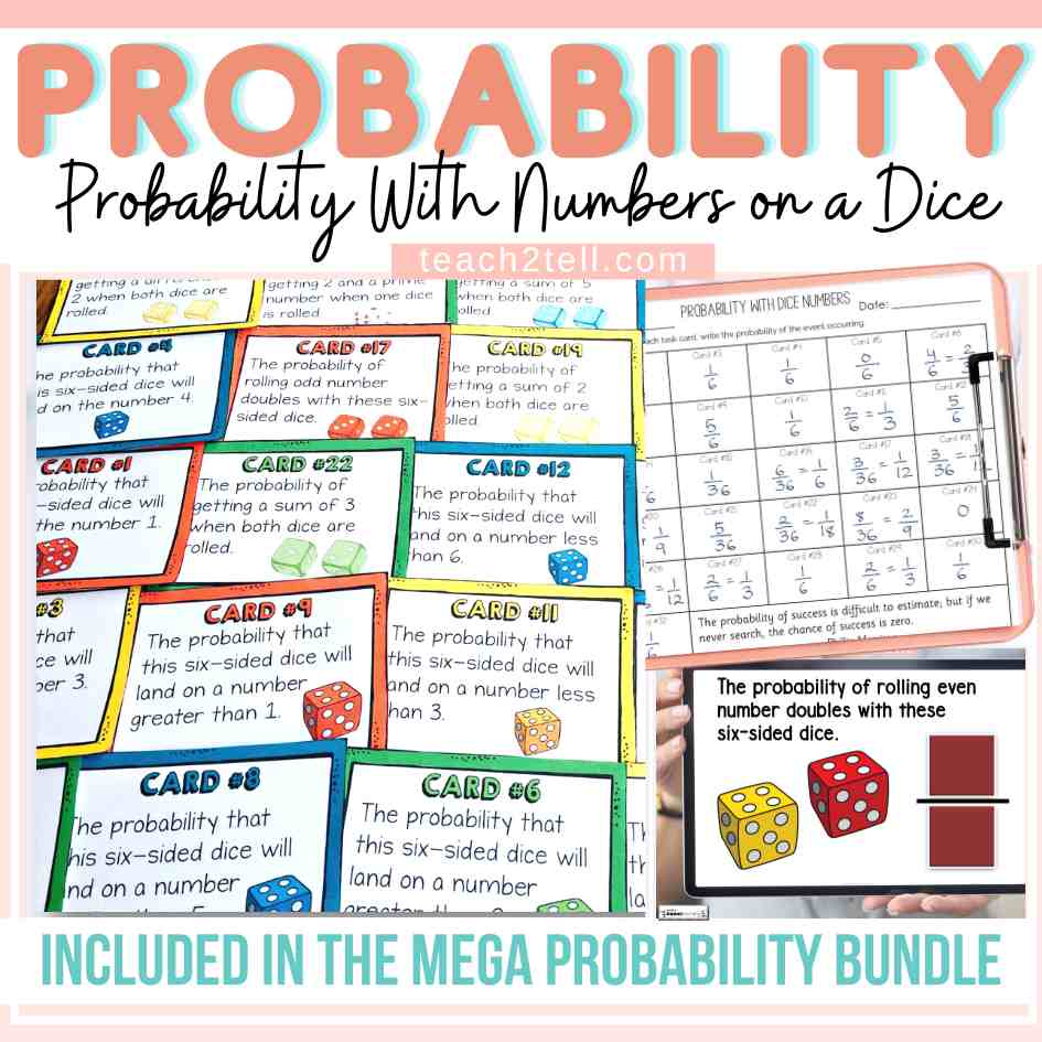 Teaching Theoretical Probability with Dice - Classroom Freebies
