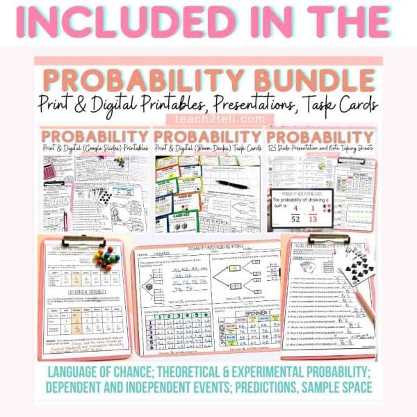 Theoretical Probability with Dice Activity – 32 Task Cards