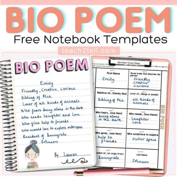 Bio Poem Template Free for National Poetry Month
