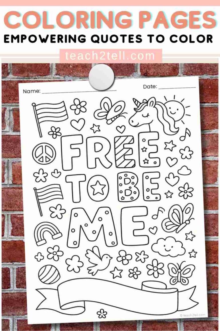 Coloring Pages for Kids Growth Mindset, SEL, Back to School