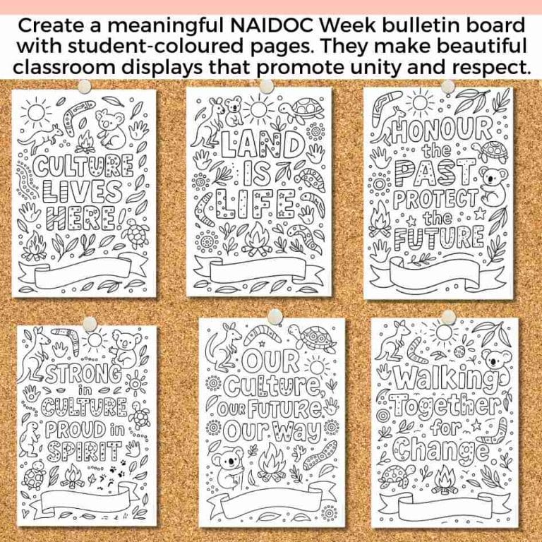 NAIDOC Week 2025 Activities: 32 Empowering Coloring Posters