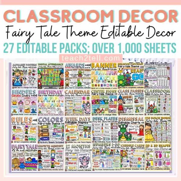 Classroom Decor Ideas: Fairy-Tale Theme with Growth Mindset