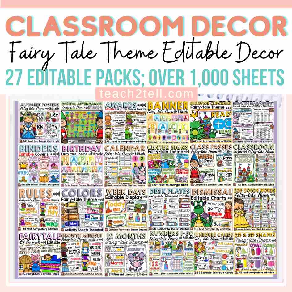 Classroom Decor Ideas: Fairy-Tale Theme with Growth Mindset