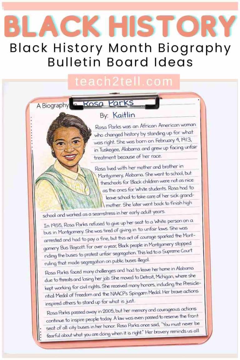 Biography Writing Template for Black History Month